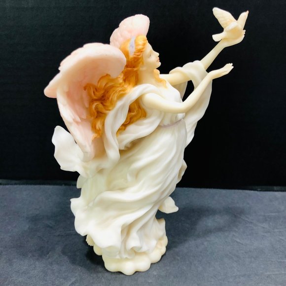 Roman | Accents | Vtg Angels Touch The Dedication Angel Figurine ...